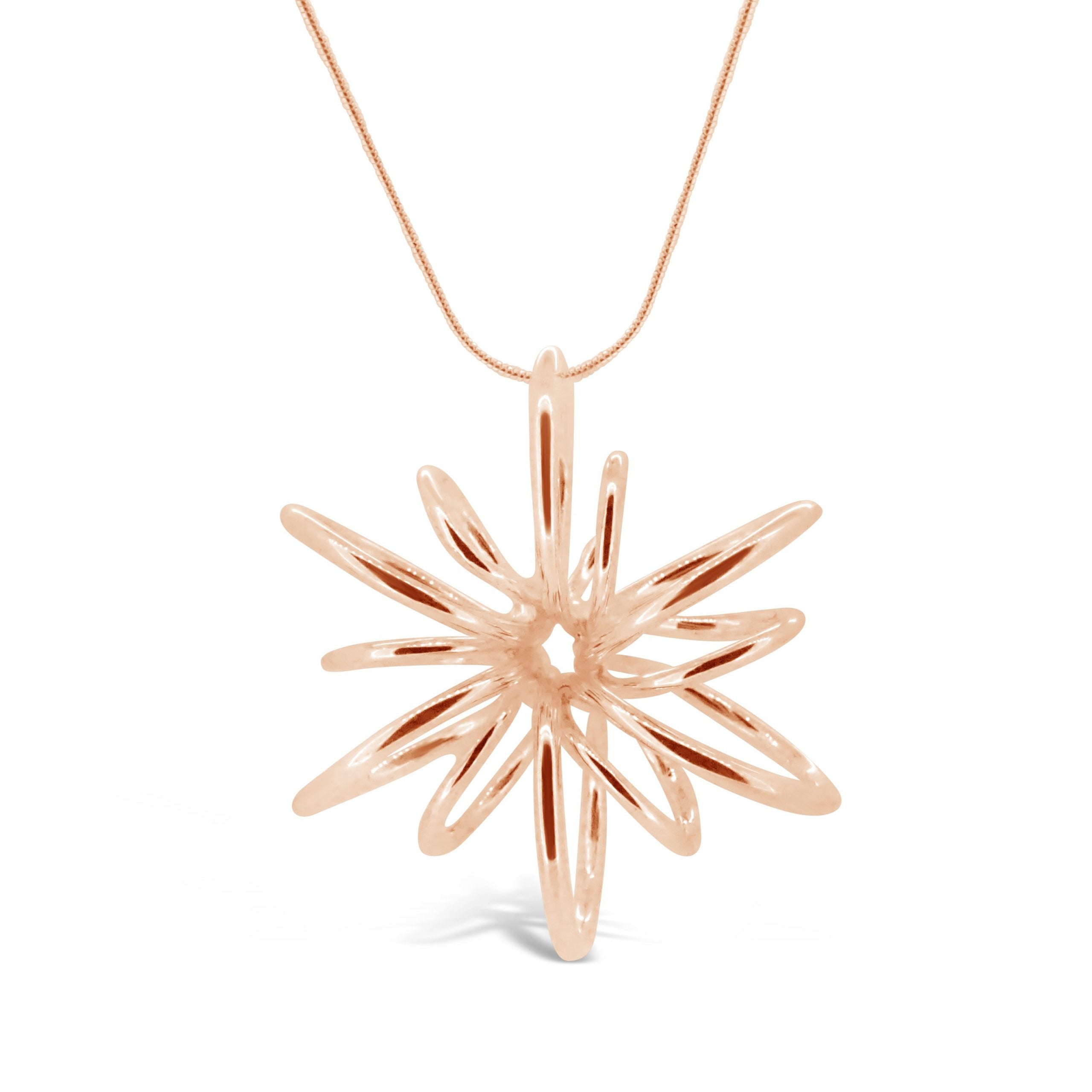 Lotus Flower Rose Gold Necklace – Maree London Jewellery